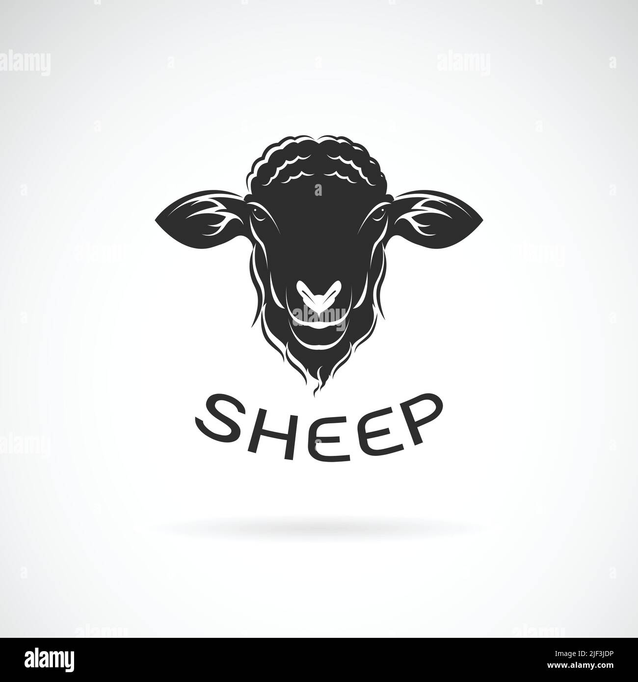 Vector of a sheep head design on white background. Easy editable ...
