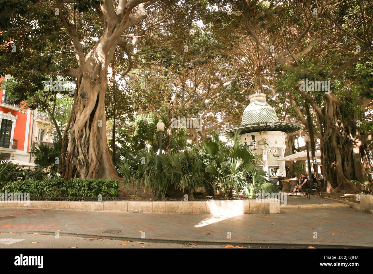 Alicante, Spain- June 26, 2022: Famous Gabriel Miro Square plenty of ...