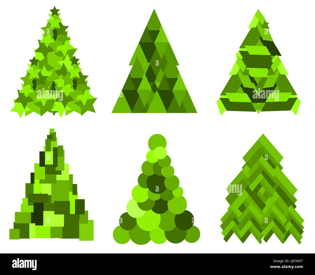 Set of green Christmas trees. vector illustration Stock Vector Image ...
