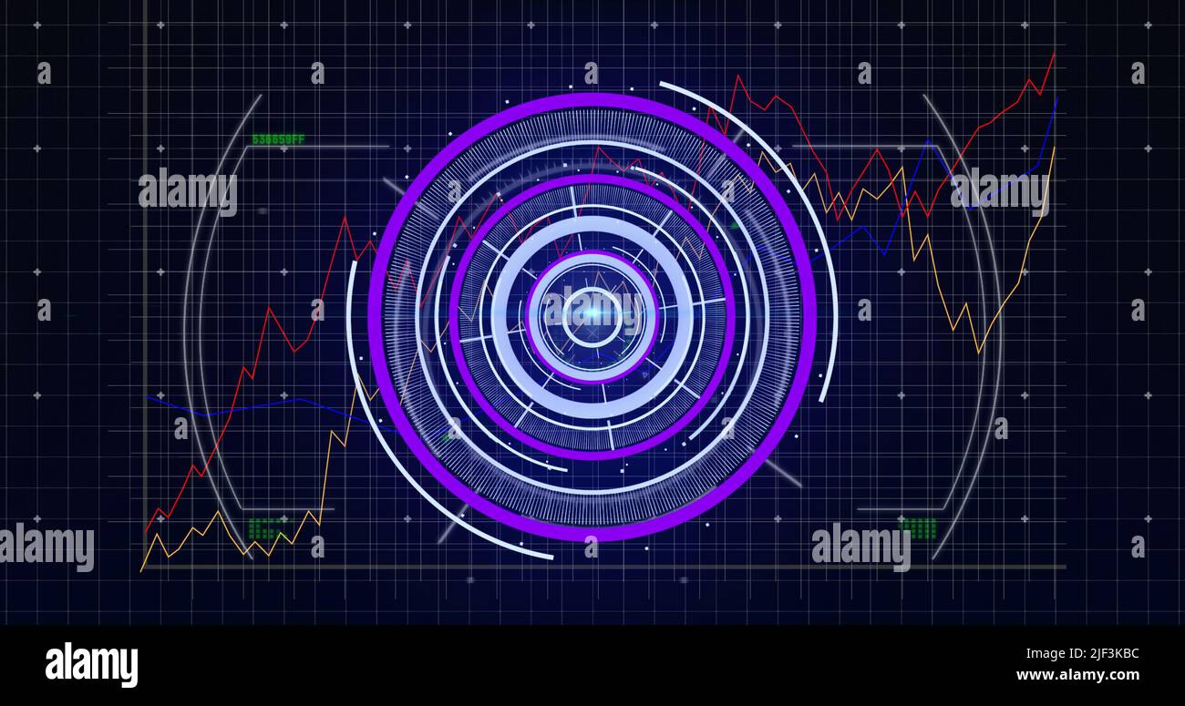 Image of compass over scientific graph and data Stock Photo - Alamy
