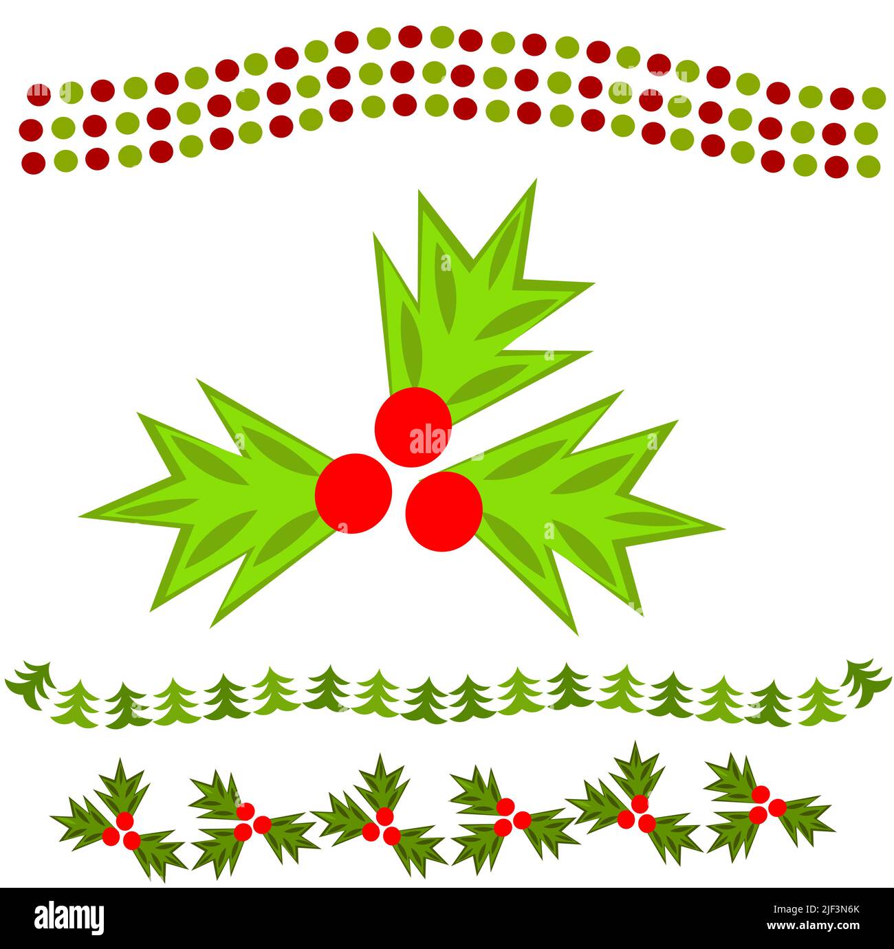 Christmas symbols and icons in chains Stock Vector Image & Art - Alamy