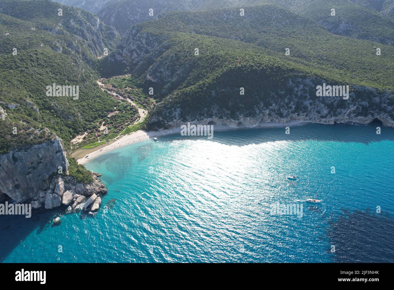 Cala Luna, Sardinia. Drone View Stock Photo - Alamy