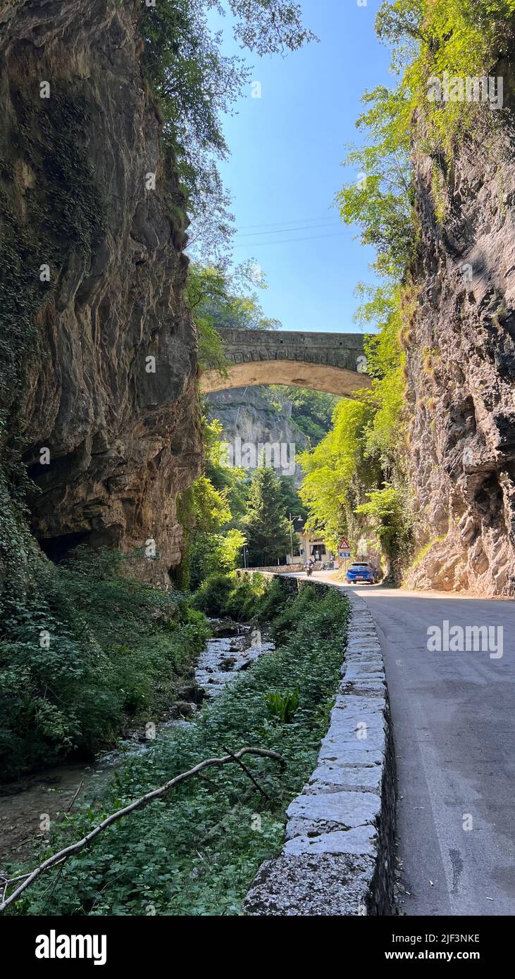 Strada della forra, Tremosine Italy Stock Photo - Alamy