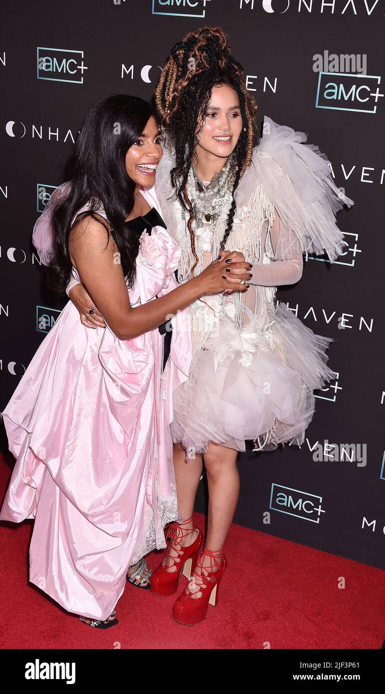 WEST HOLLYWOOD, CA - JUNE 28: (L-R) Amara Karan and Emma McDonald ...