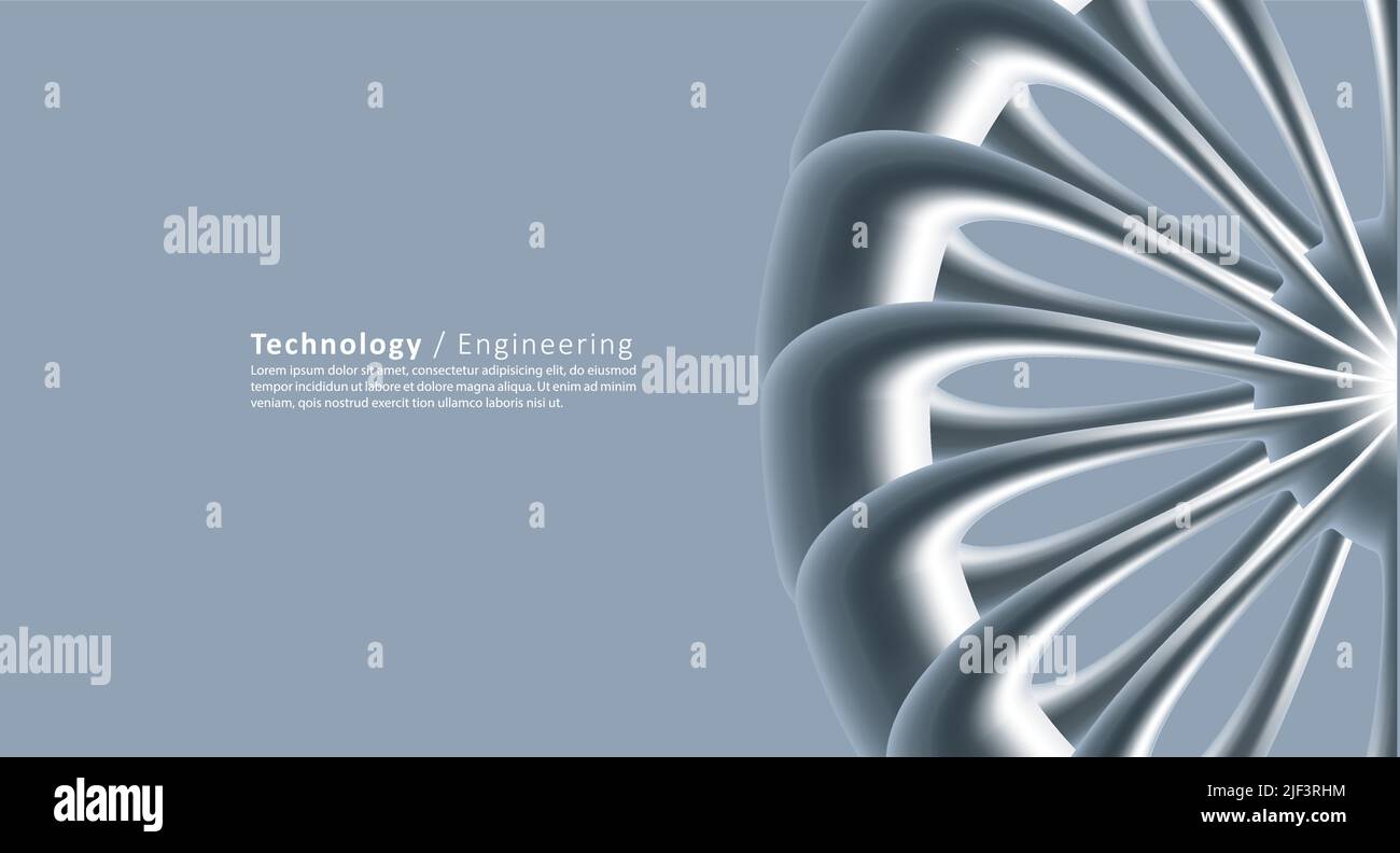 Abstract background with. 3d metal wheel illustration, futuristic art ...