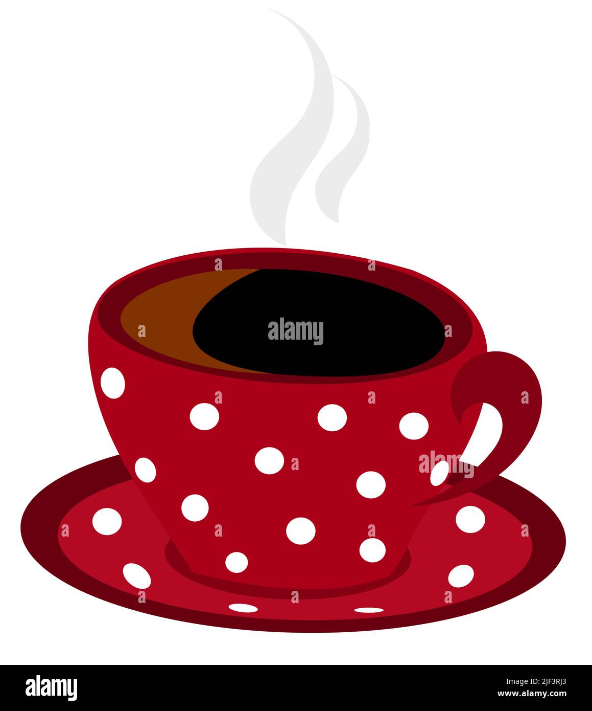 Red spotted cup Stock Vector Images - Alamy