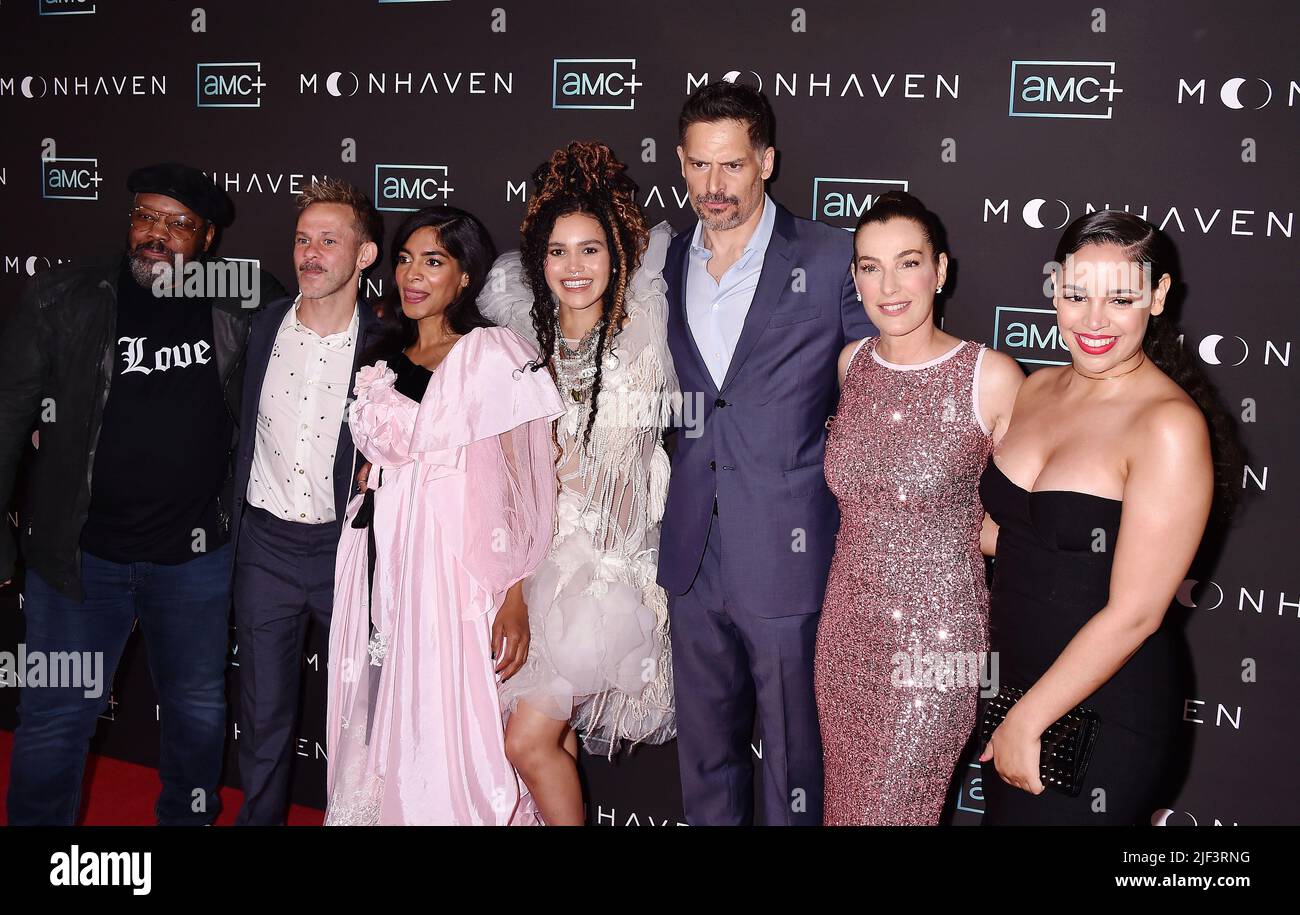 West Hollywood, Ca. 28th June, 2022. (L-R) Kadeem Hardison, Dominic Monaghan, Amara Karan, Emma ...