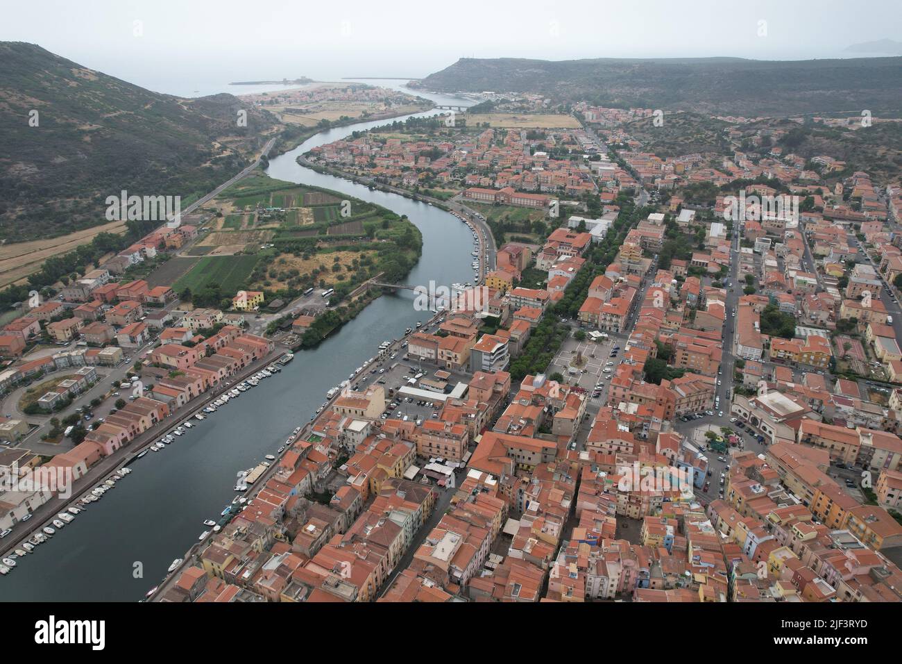 Bosa, Sardinia. View from Above Stock Photo - Alamy