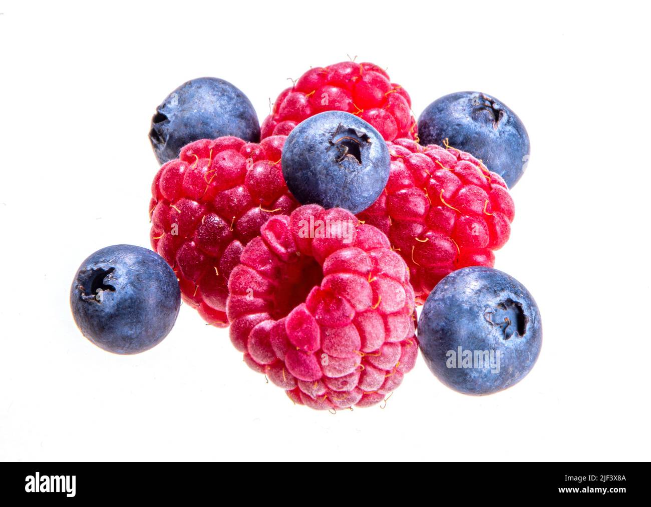 Fresh berries isolate on white background. Isolated raspberry ...