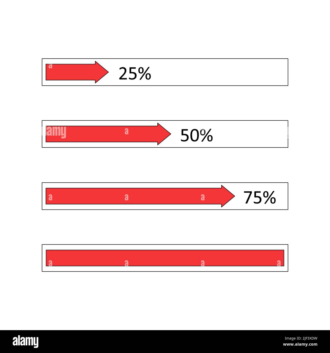 Loading bar progress status templates. Isolated element for banner, web ...