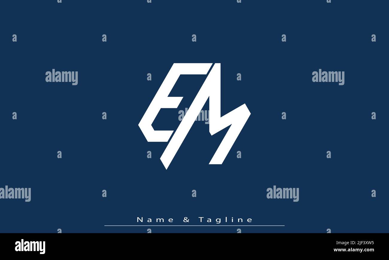 Letter em logo hi-res stock photography and images - Alamy