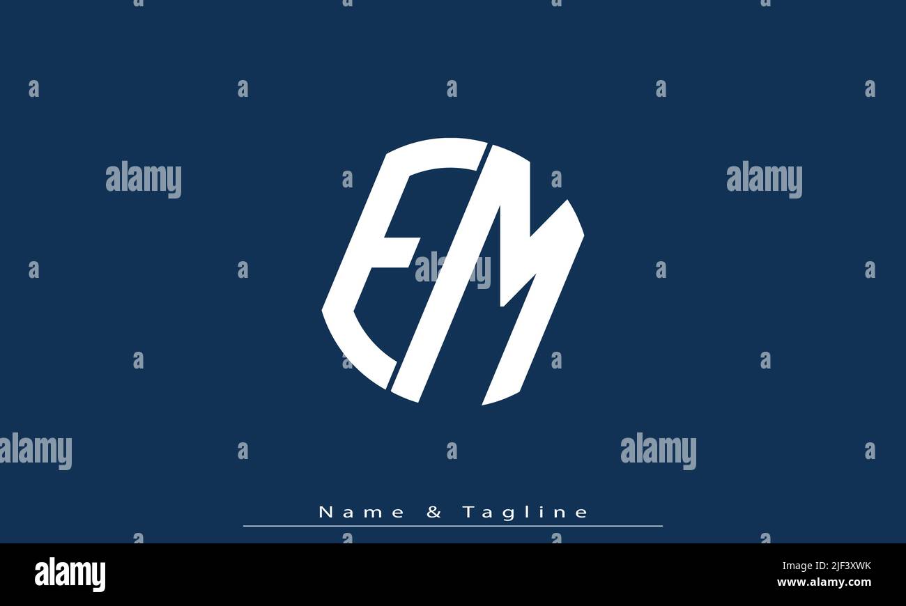 Alphabet letters Initials Monogram logo EM , ME Stock Vector Image ...