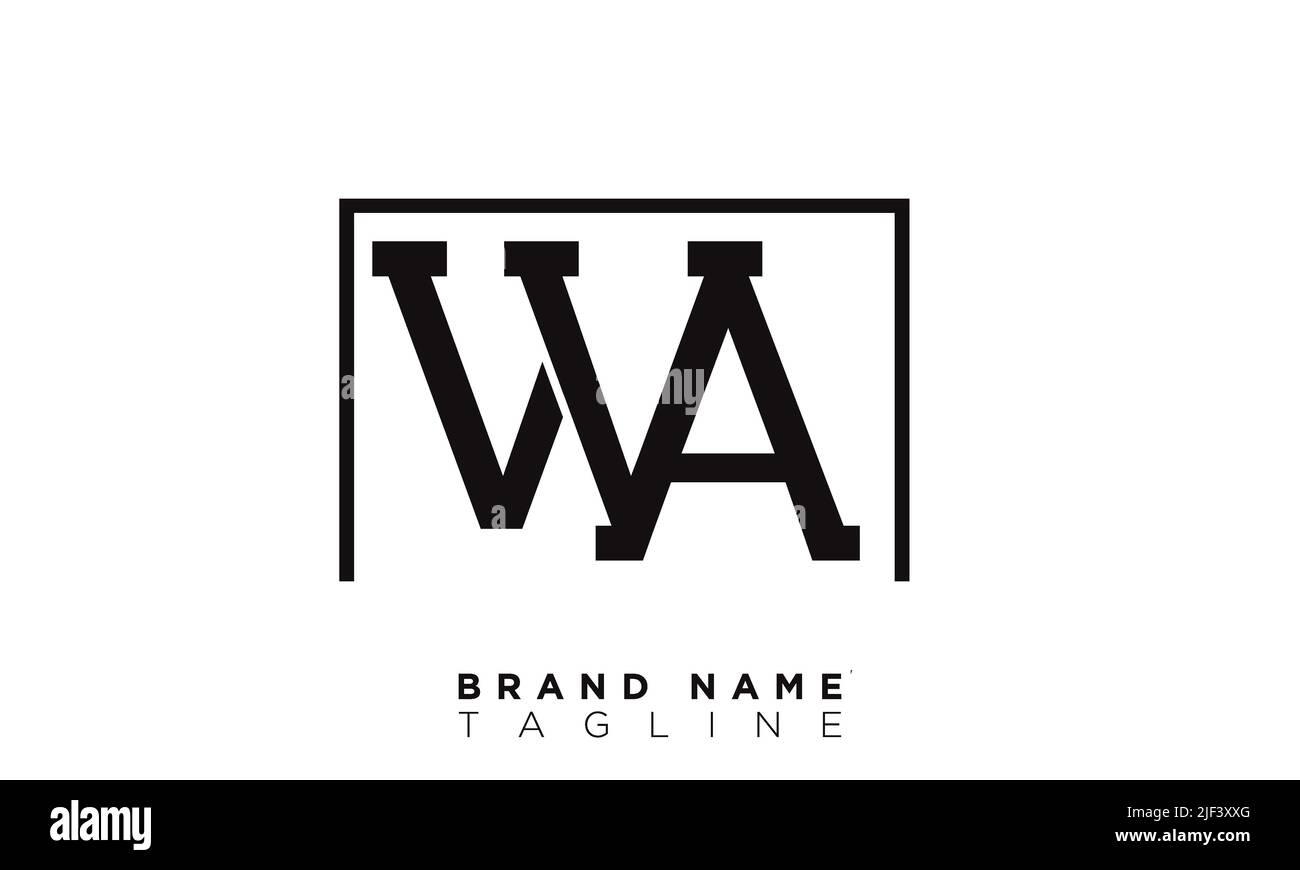 WA Alphabet letters Initials Monogram logo Stock Vector Image & Art - Alamy