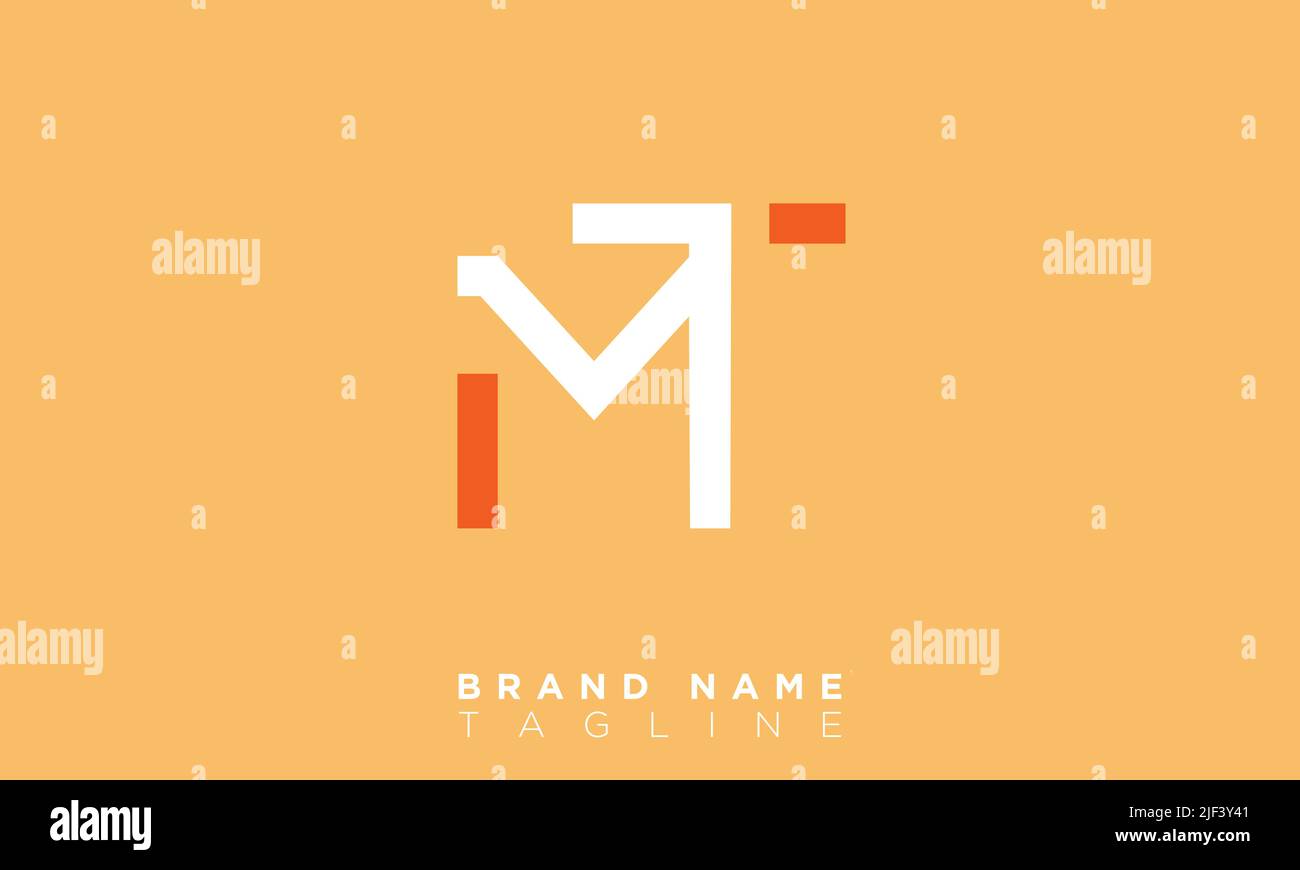 MT Alphabet letters Initials Monogram logo Stock Vector Image & Art - Alamy