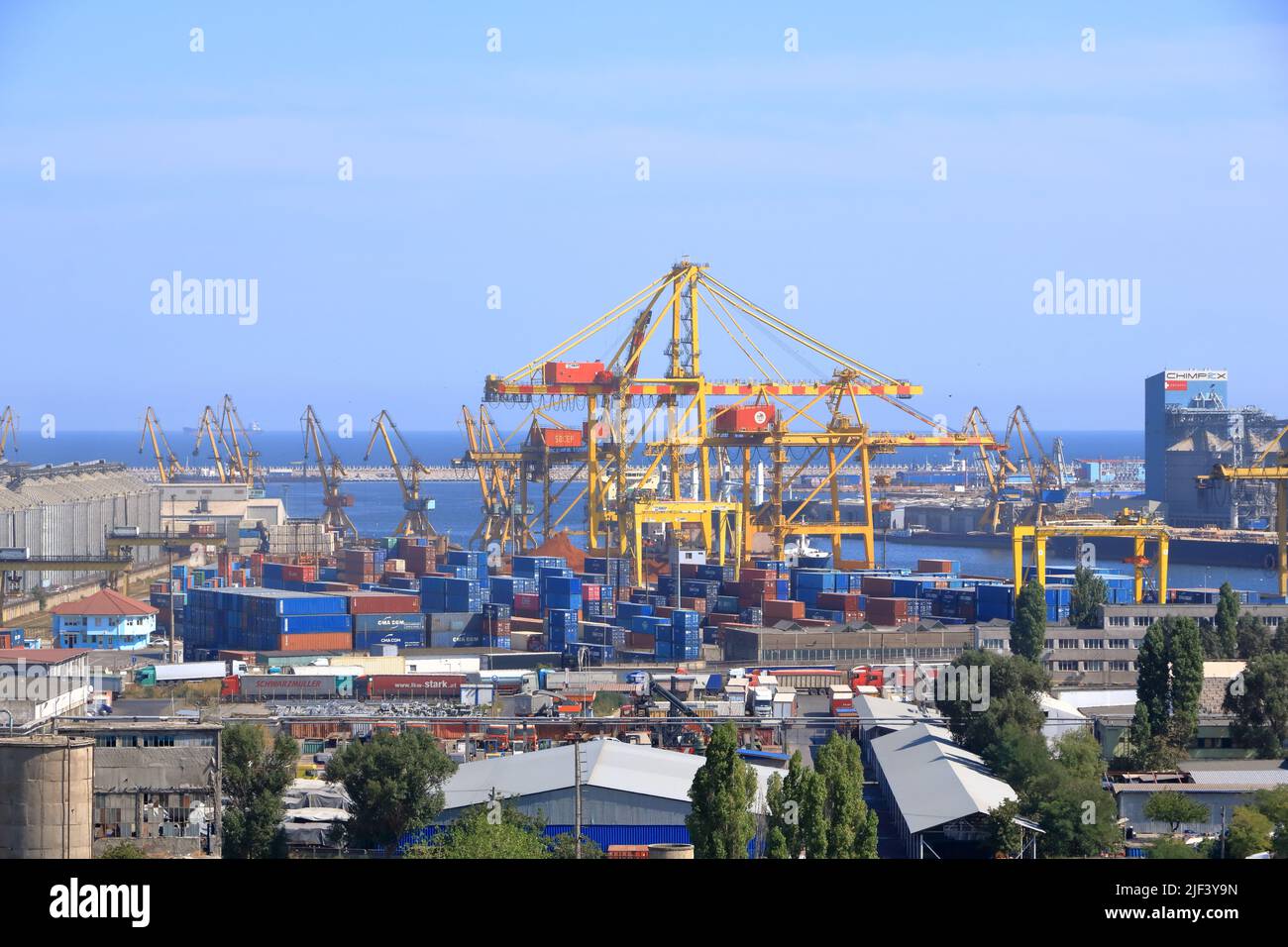 September 15 2021 - Constanta in Romania: the Industrial port quay with ...