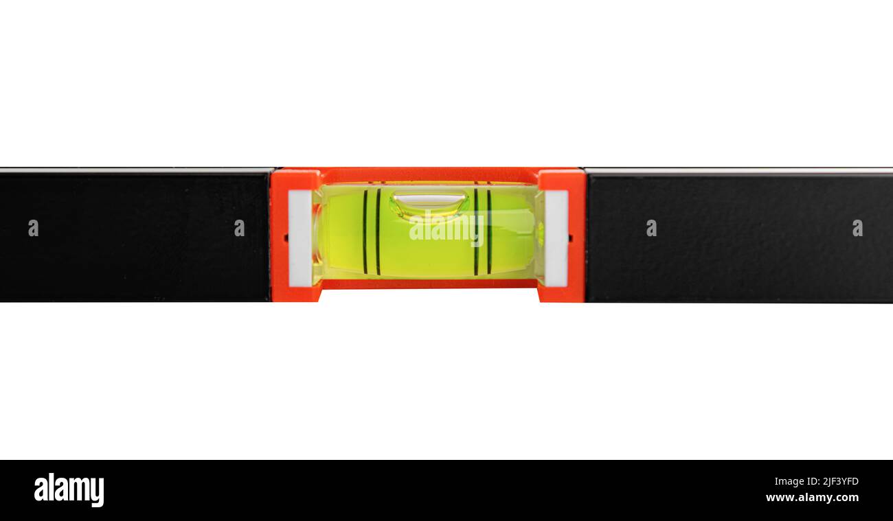 Magnetic building level isolated on white Stock Photo - Alamy