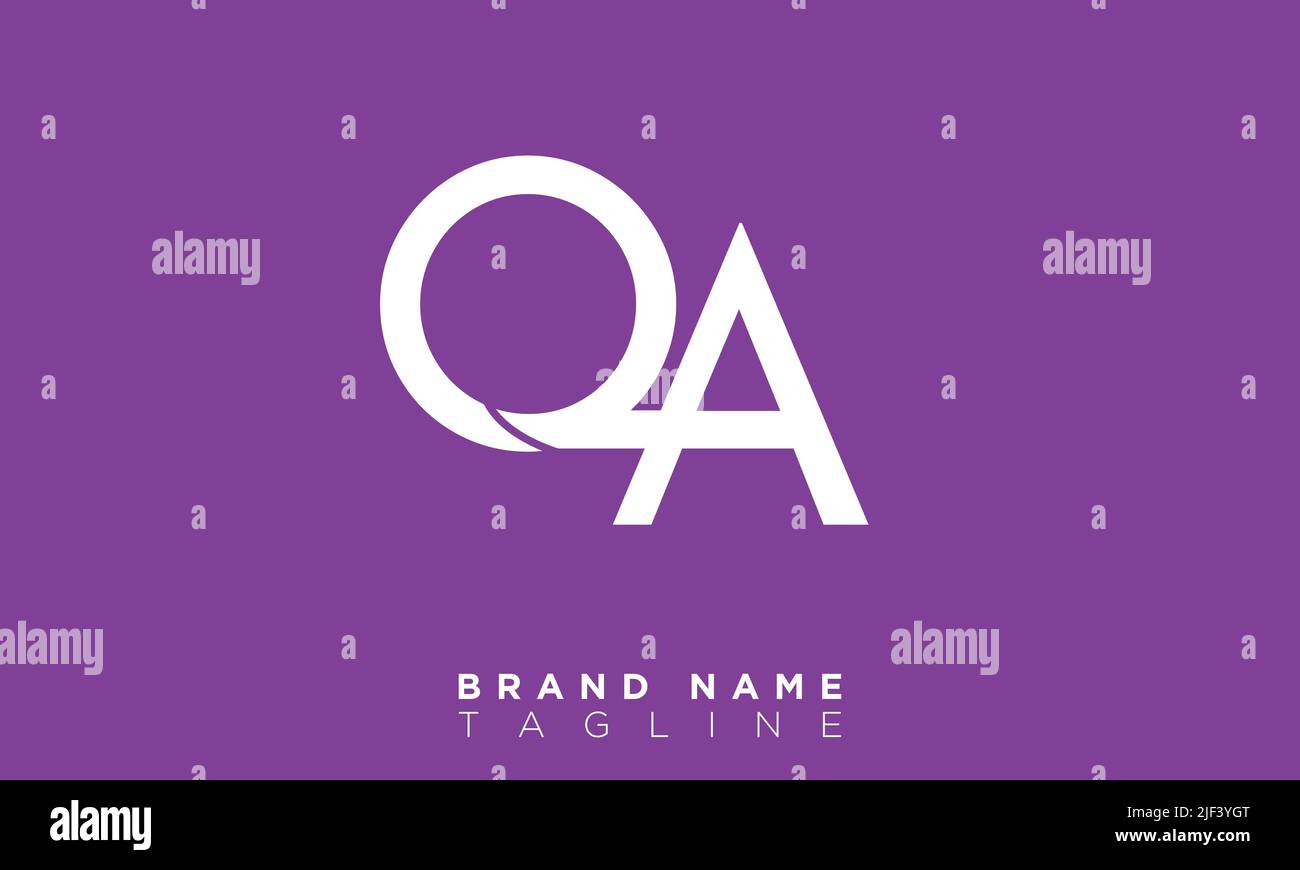 QA Alphabet letters Initials Monogram logo Stock Vector Image & Art - Alamy