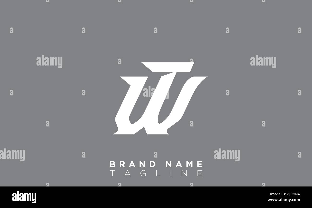 WT Alphabet letters Initials Monogram logo Stock Vector Image & Art - Alamy