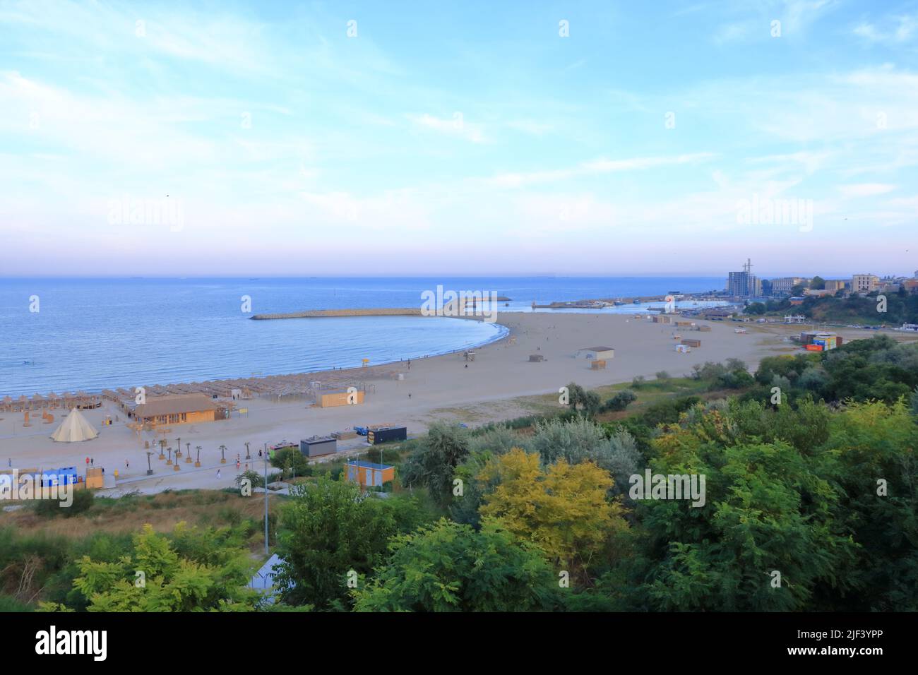 September 15 2021 - Constanta in Romania: Beach Plaja Modern on a sunny ...