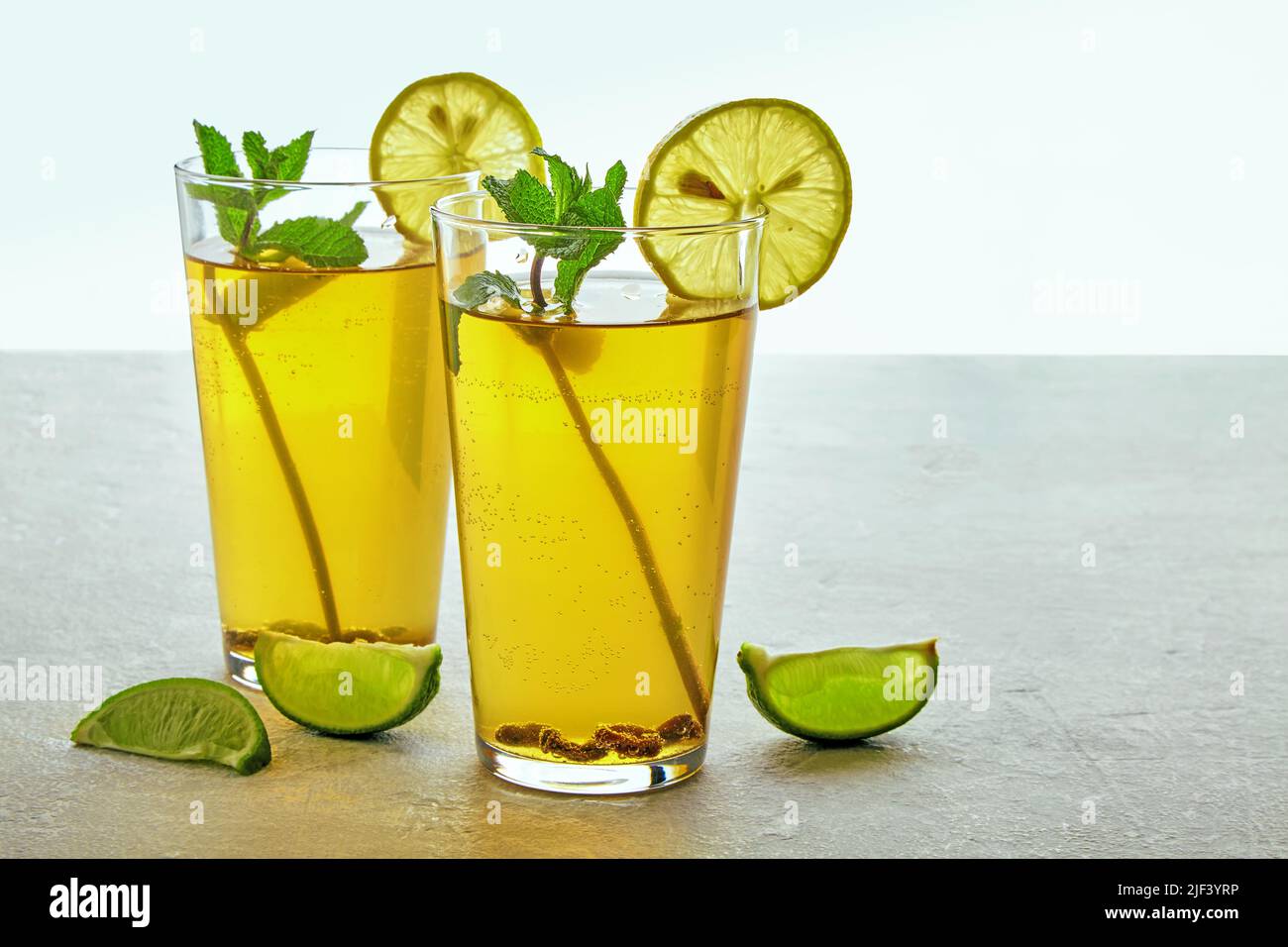 Low alcohol carbonated drink kombucha on a hot day Stock Photo - Alamy