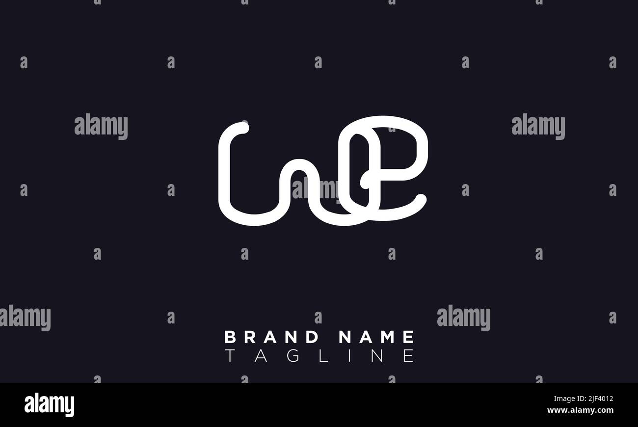 WE Alphabet letters Initials Monogram logo Stock Vector Image & Art - Alamy