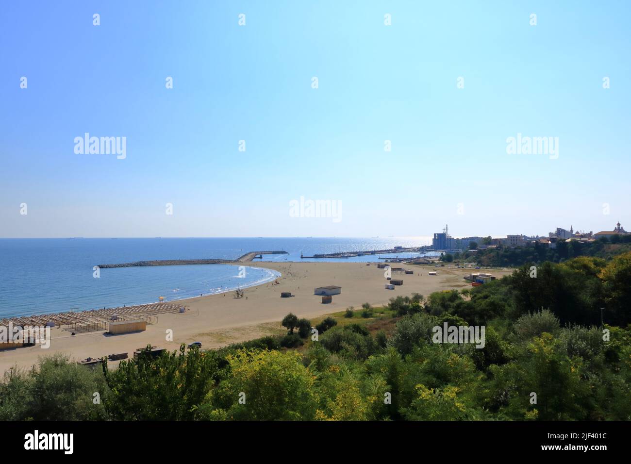 September 15 2021 - Constanta in Romania: Beach Plaja Modern on a sunny ...