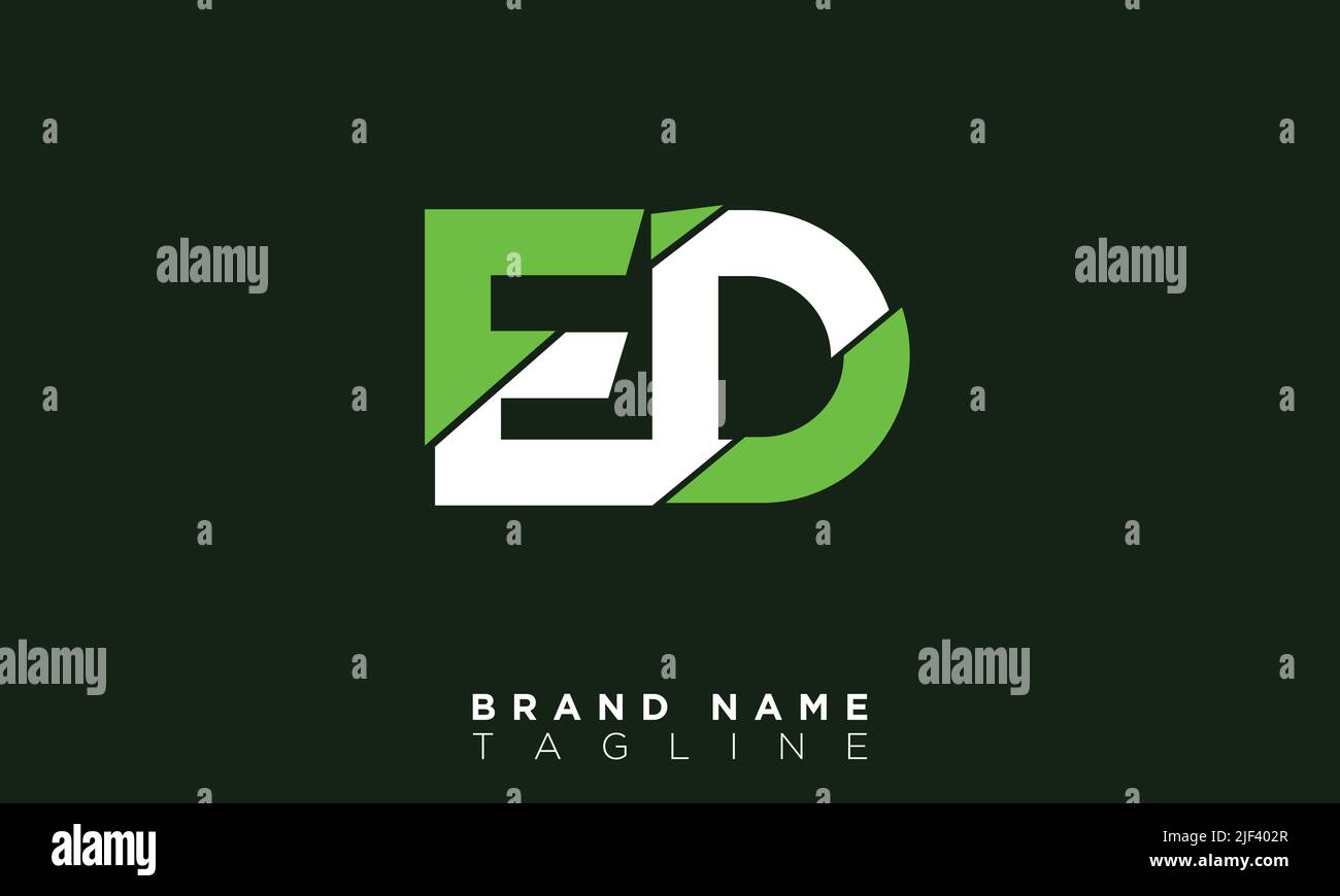 ED Alphabet letters Initials Monogram logo Stock Vector Image & Art - Alamy
