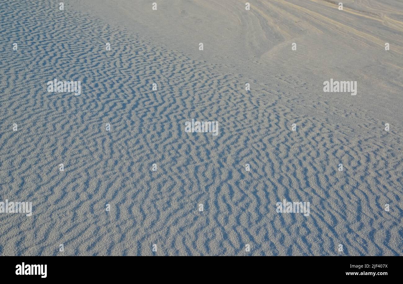 Gypsum sand dunes, White Sands National Monument, New Mexico, USA Stock ...