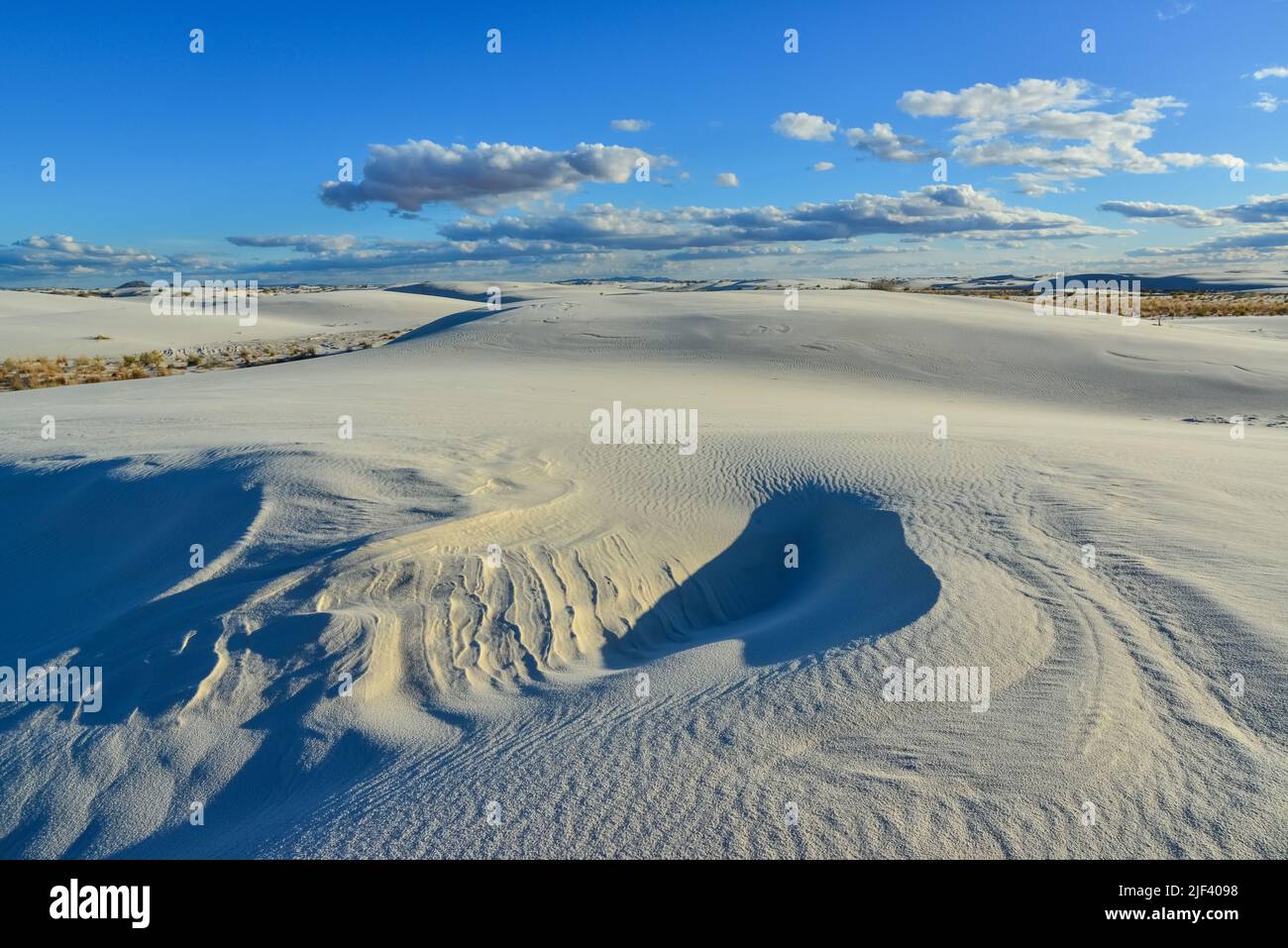 Gypsum sand dunes, White Sands National Monument, New Mexico, USA Stock ...