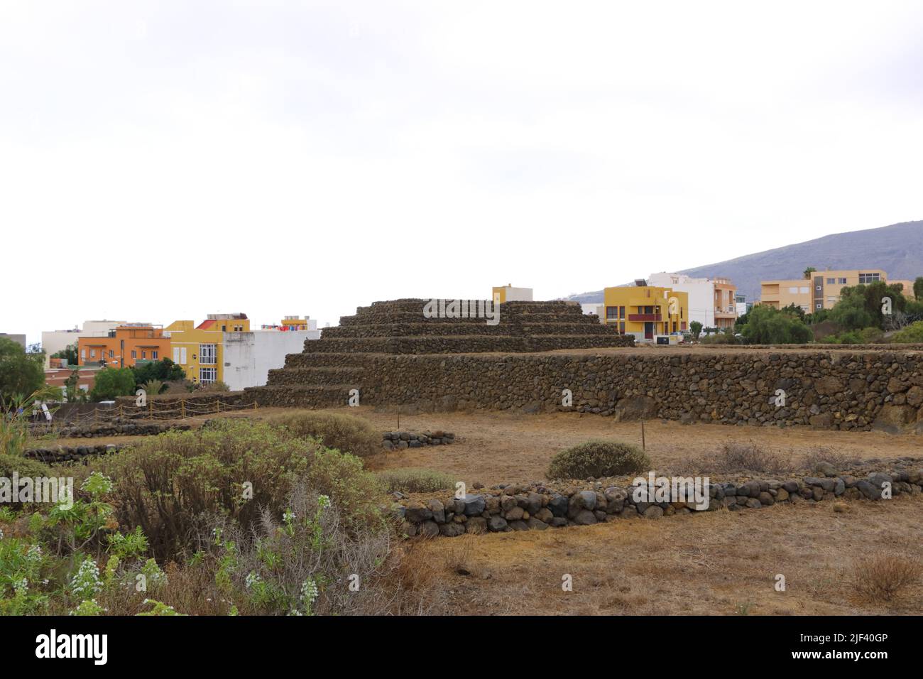 Ancient Guanche Guimar Pyramids in Tenerife Island Stock Photo - Alamy