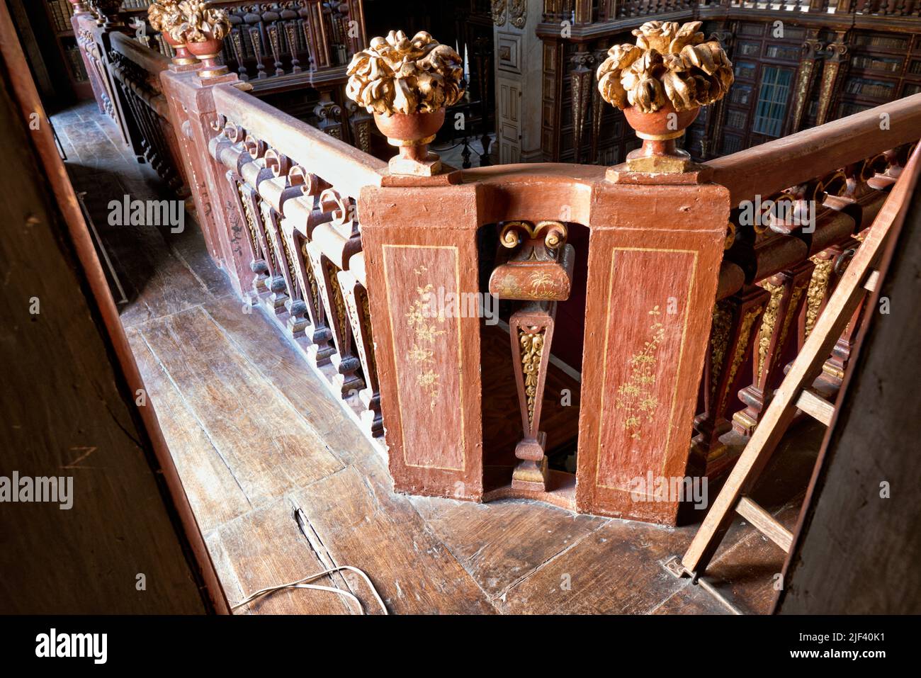 inside the Biblioteca Joanina, Joanine Library in the University of ...