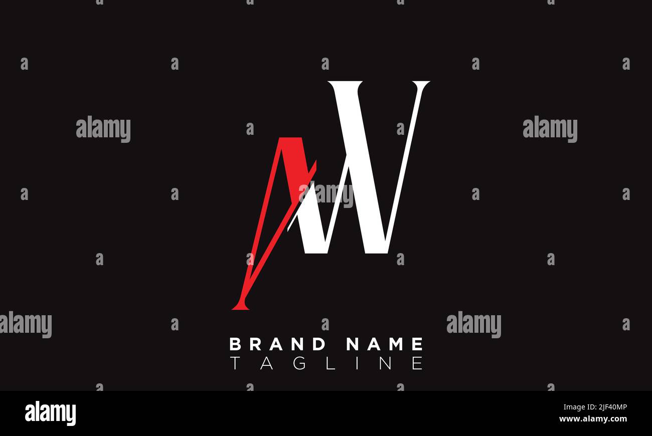 AW Alphabet letters Initials Monogram logo Stock Vector Image & Art - Alamy