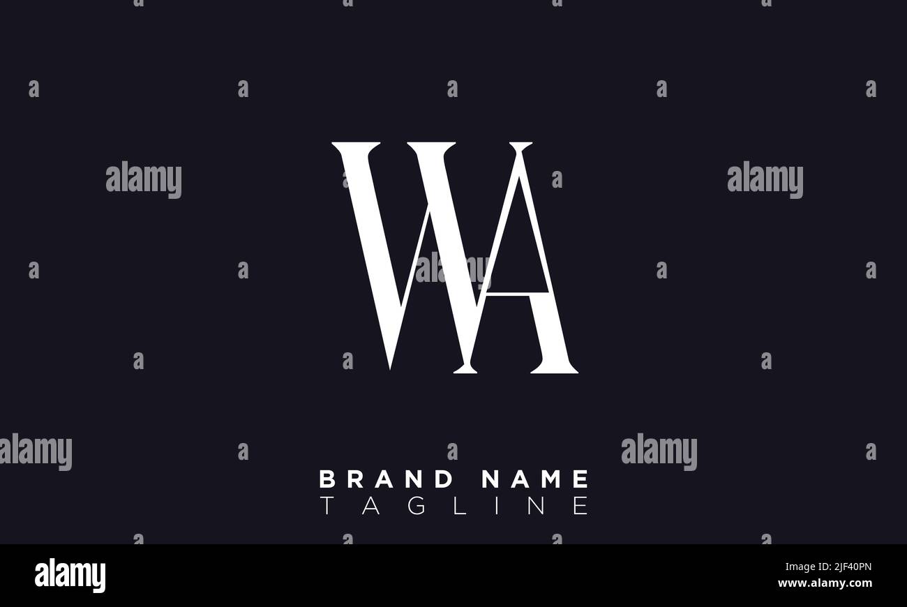 WA Alphabet letters Initials Monogram logo Stock Vector Image & Art - Alamy