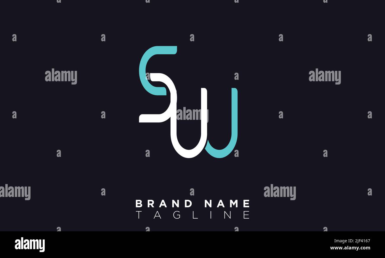SW Alphabet letters Initials Monogram logo Stock Vector Image & Art - Alamy
