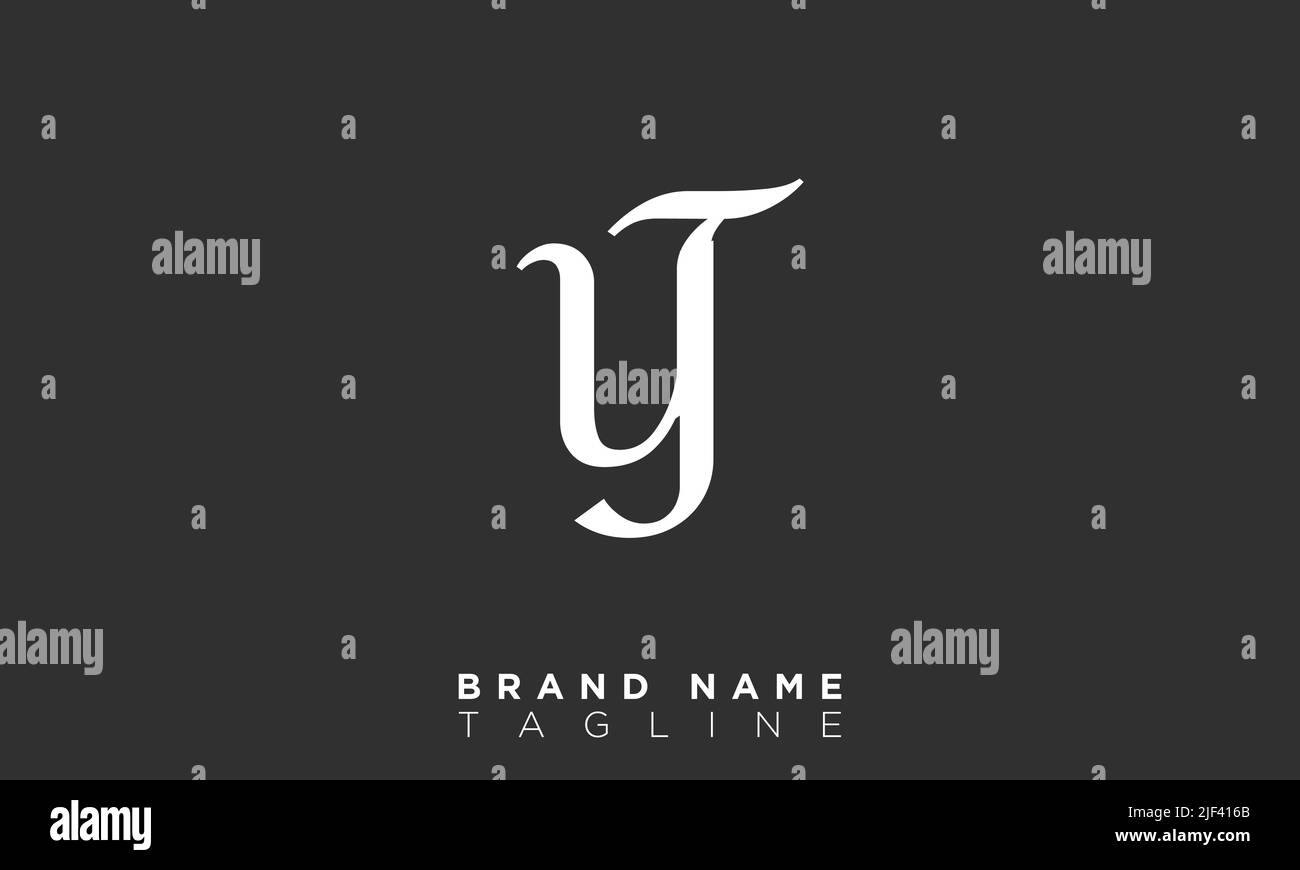 Yj initials logo hi-res stock photography and images - Alamy