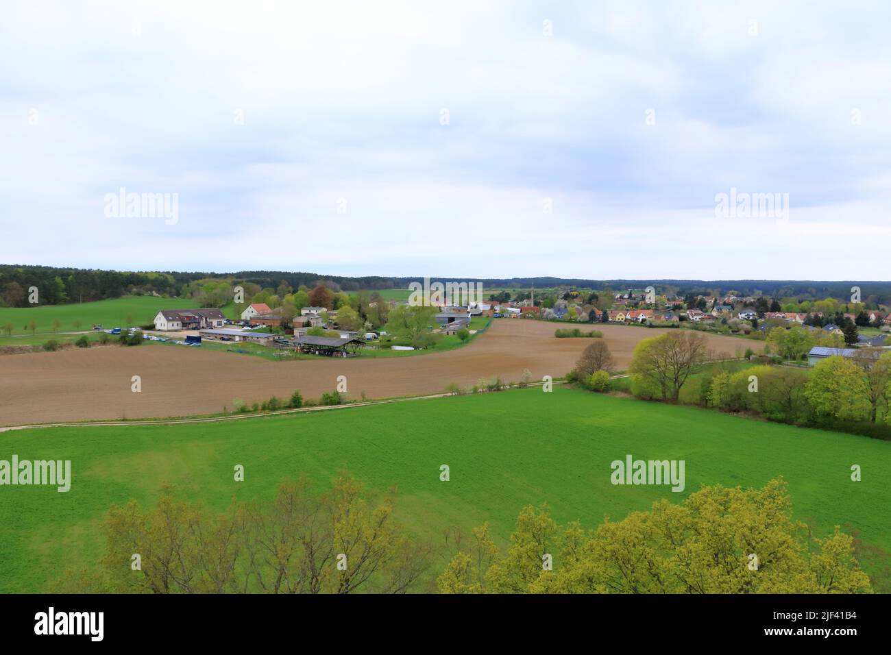 Arial Photo of the landscape in Germany in Joachimsthal, Brandenburg ...