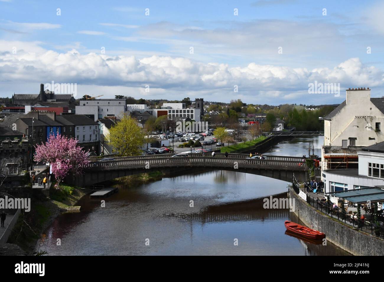 Wiev of River Nore and Kilkenny City Stock Photo - Alamy