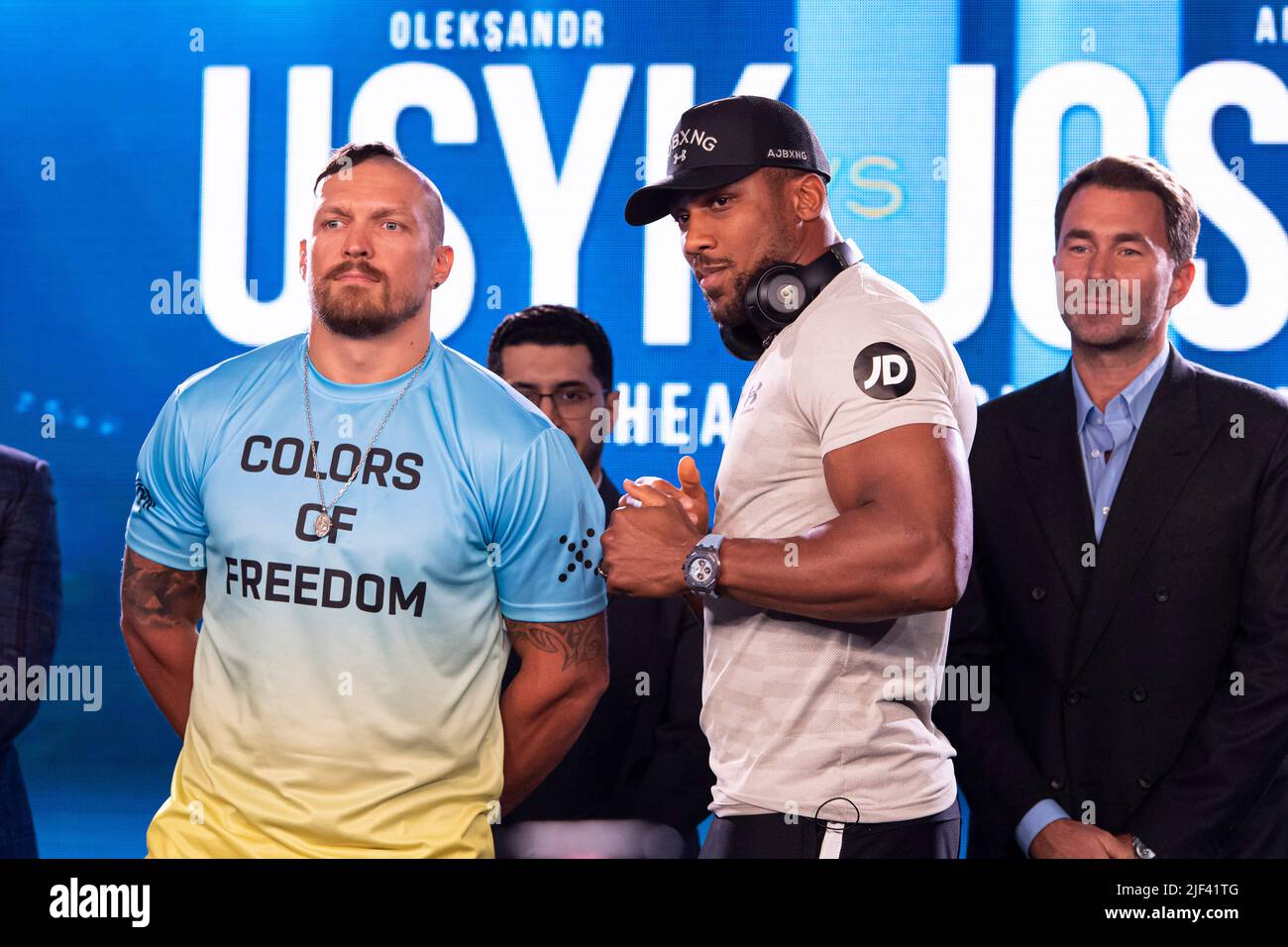 LONDON, UNITED KINGDOM. 29th Jun, 2022. Oleksandr Osyk and Anthony ...
