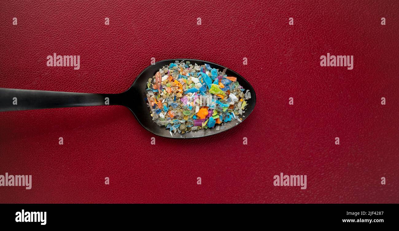 Microplastic pollution plastic particles top hi-res stock photography ...