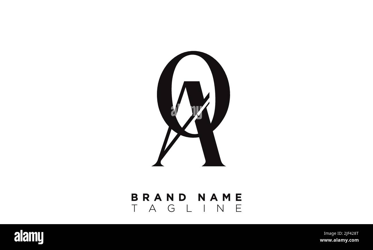 Logo initial letters ao vector vectors hi-res stock photography and ...