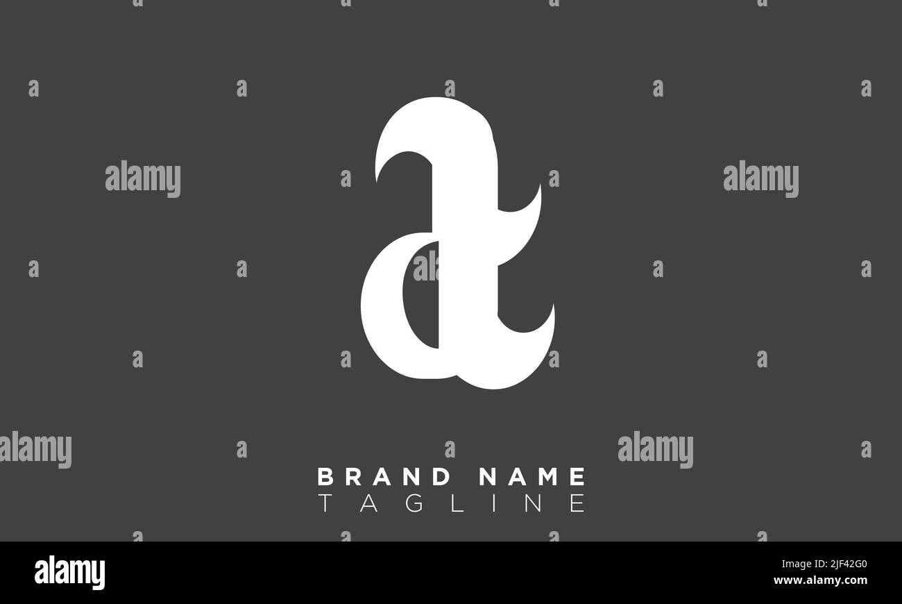 AT Alphabet letters Initials Monogram logo Stock Vector Image & Art - Alamy