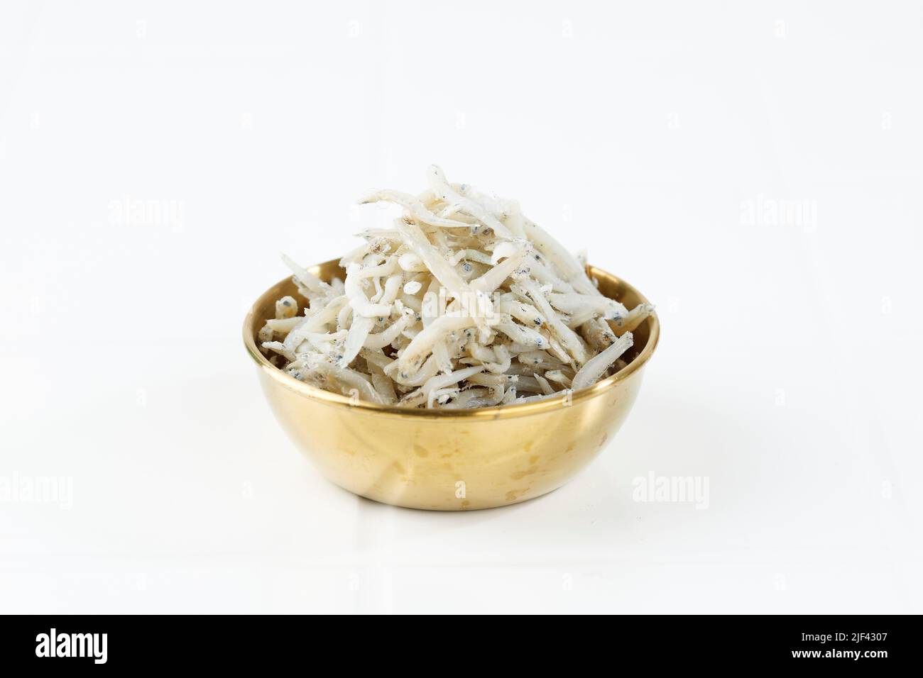 Fresh Dried Anchovies on White Background. Raw Dry Salted Sea Fish ...