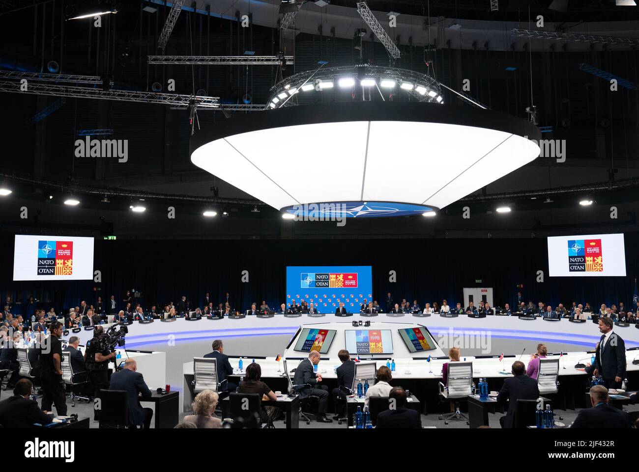 A general view during the Nato summit in Madrid, Spain. Picture date ...