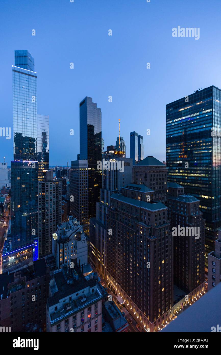 buildings of New York City, Manhattan at blue hour Stock Photo - Alamy