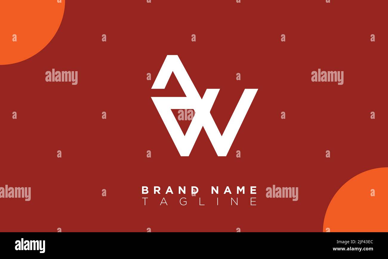 AW Alphabet letters Initials Monogram logo Stock Vector Image & Art - Alamy