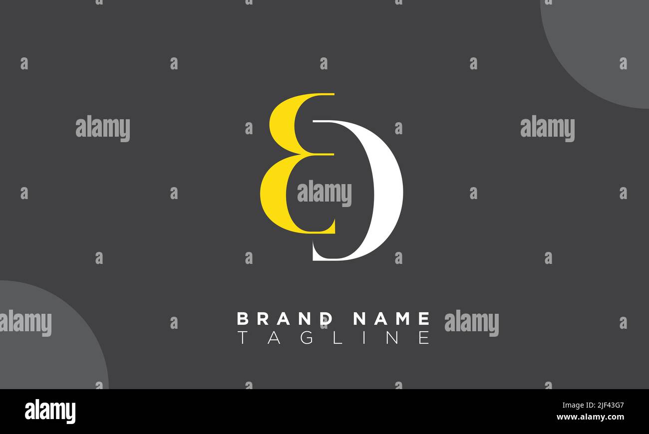 ED Alphabet letters Initials Monogram logo DE, E and D Stock Vector ...