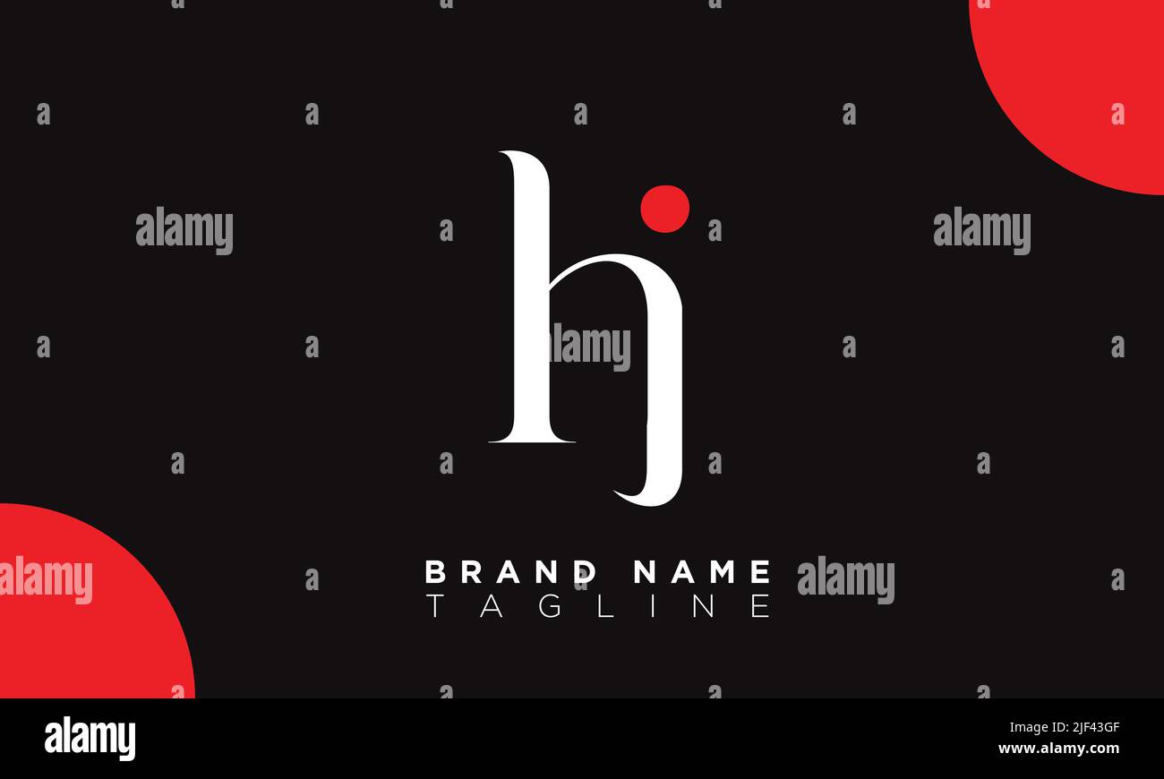 HJ Alphabet letters Initials Monogram logo JH, H and J Stock Vector ...