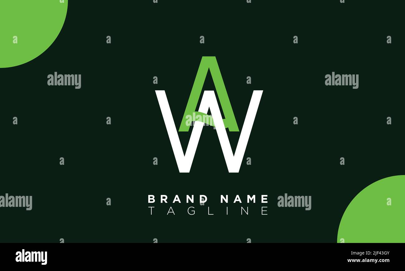 WA Alphabet letters Initials Monogram logo AW, W and A Stock Vector ...