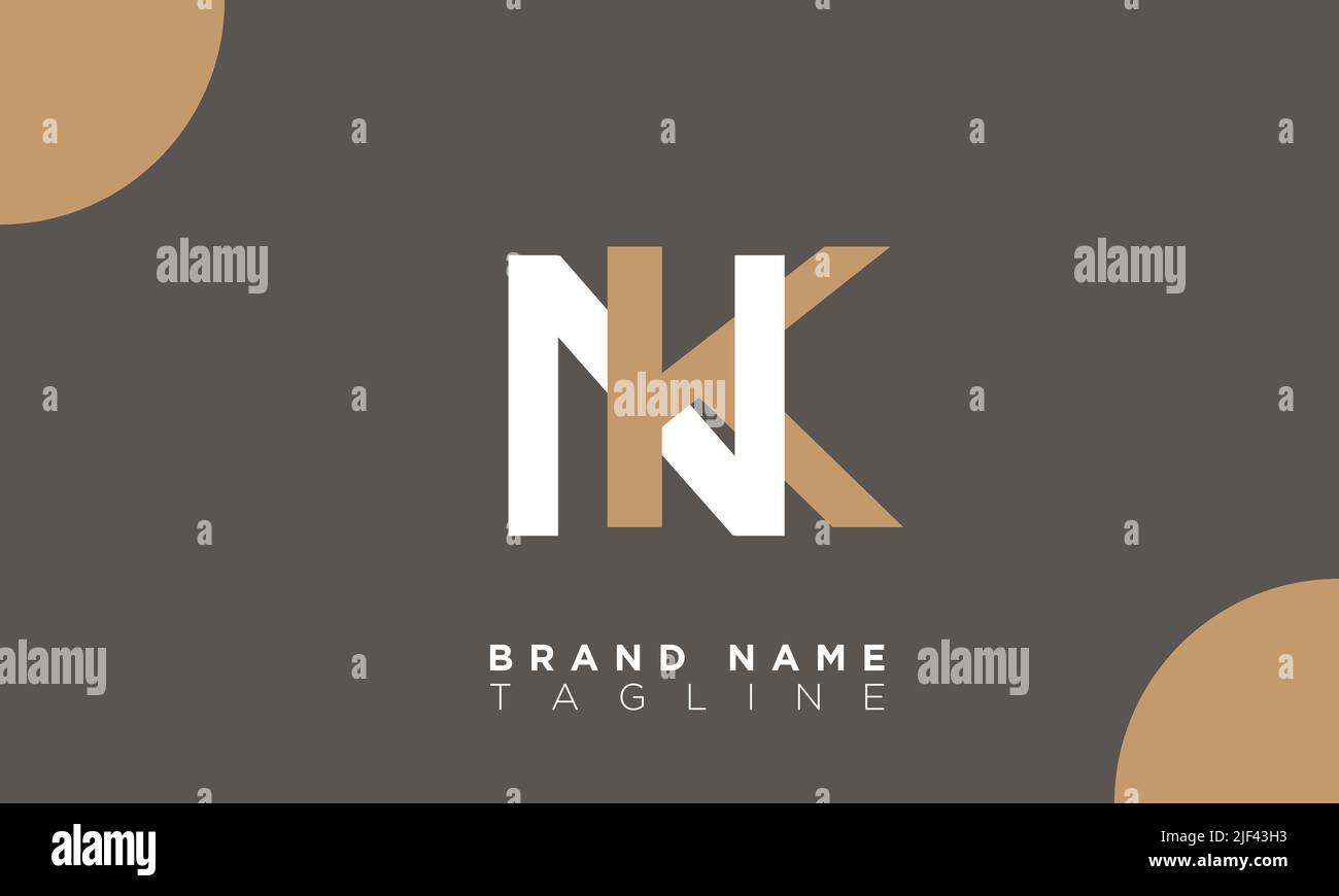 NK Alphabet letters Initials Monogram logo KN, N and K Stock Vector ...