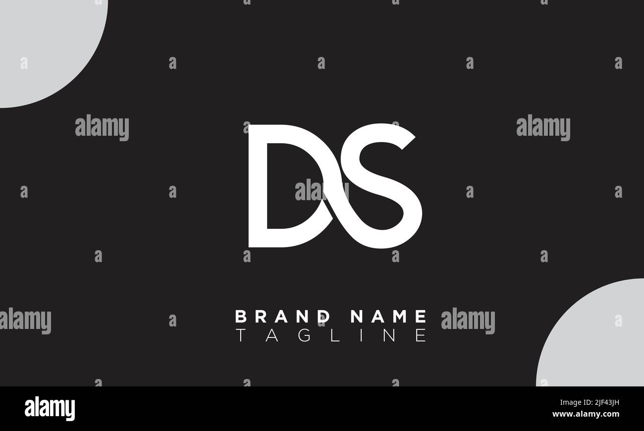 Alphabet letters monogram logo ds Stock Vector Images - Alamy